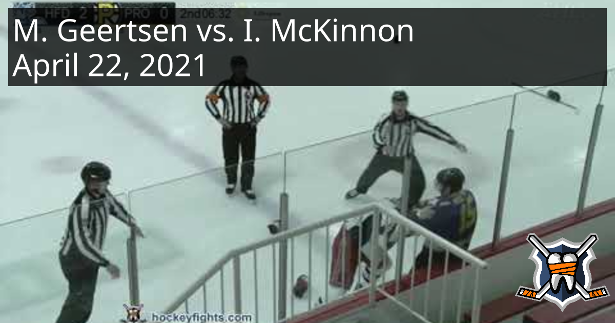 Mason Geertsen vs. Ian McKinnon, April 22, 2021 - Hartford Wolf Pack vs ...