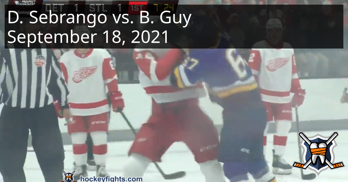 Donovan Sebrango vs. Brayden Guy, September 18, 2021 - Detroit Red ...