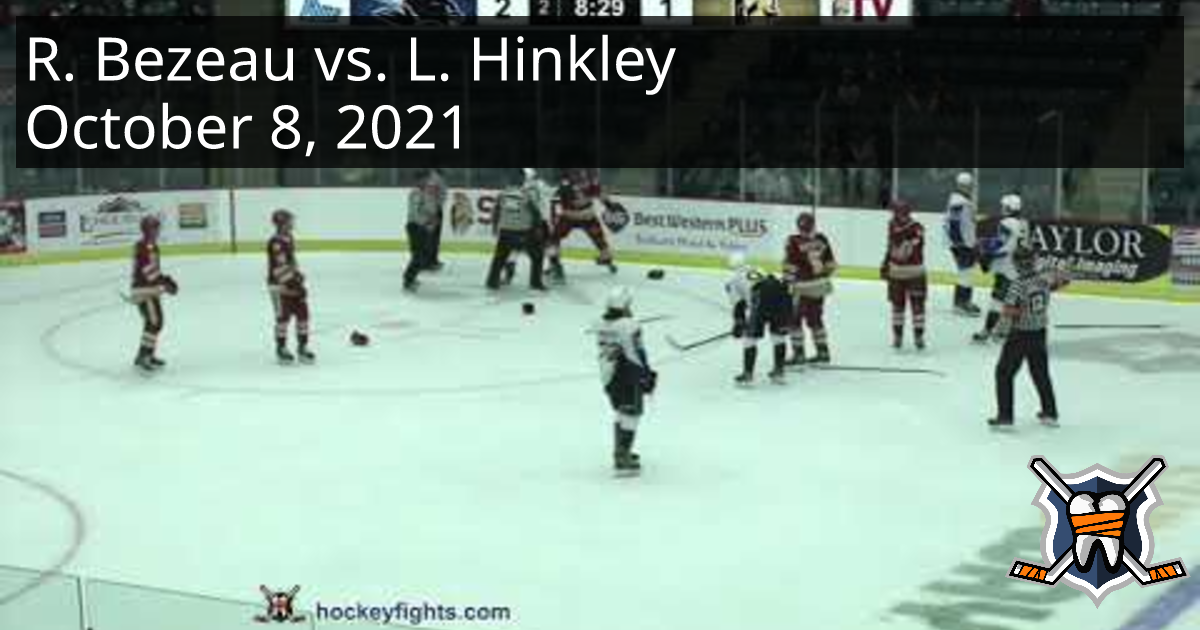 Riley Bezeau vs. Lane Hinkley, October 8, 2021 - Saint John Sea Dogs vs ...