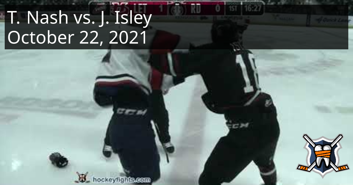 Ty Nash vs. Jace Isley, October 22, 2021 - Lethbridge Hurricanes vs ...
