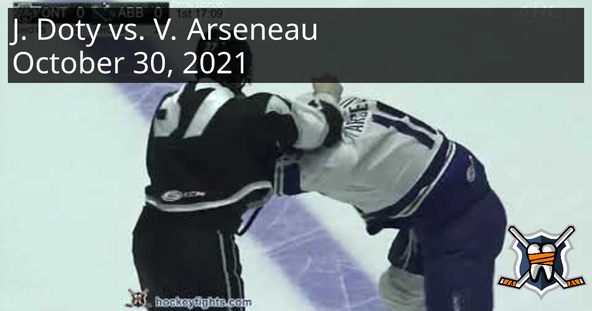 Jacob Doty vs. Vincent Arseneau, October 30, 2021 - Ontario Reign vs ...