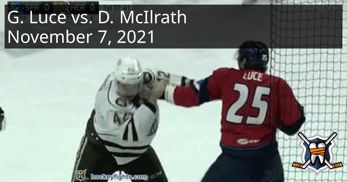Griffin Luce vs. Dylan McIlrath, November 7, 2021 - Springfield ...