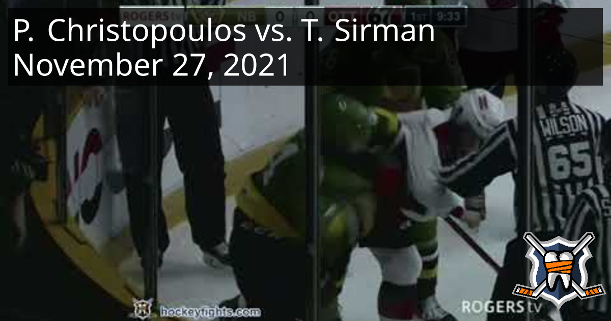 Paul Christopoulos vs. Thomas Sirman, November 27, 2021 - North Bay ...