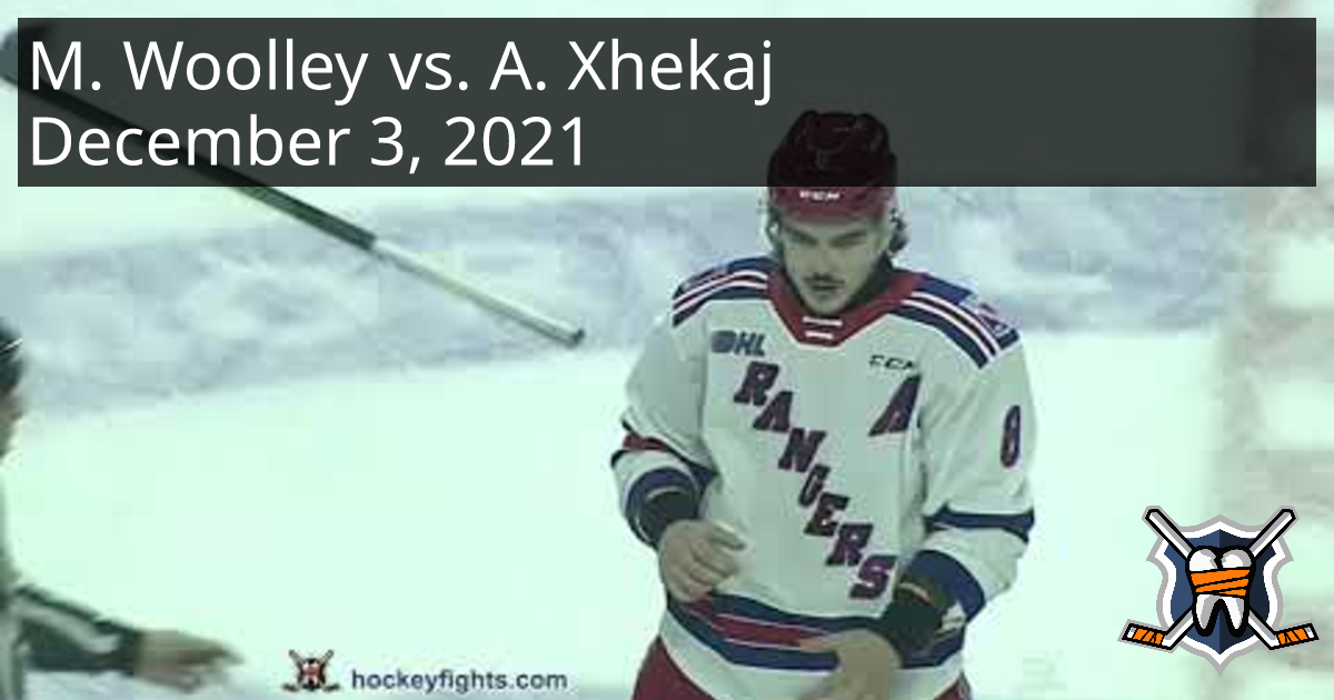 Mark Woolley vs. Arber Xhekaj, December 3, 2021 - Owen Sound Attack vs ...