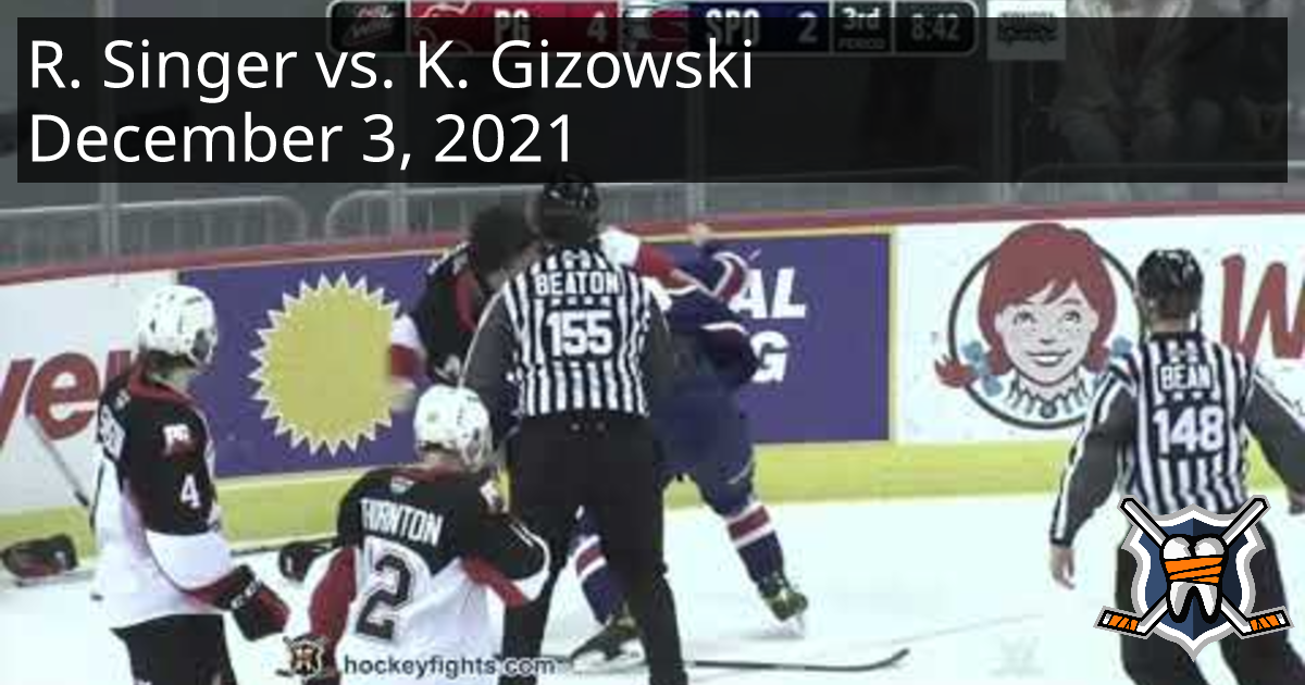 Ryker Singer vs. Kooper Gizowski, December 3, 2021 - Prince George ...