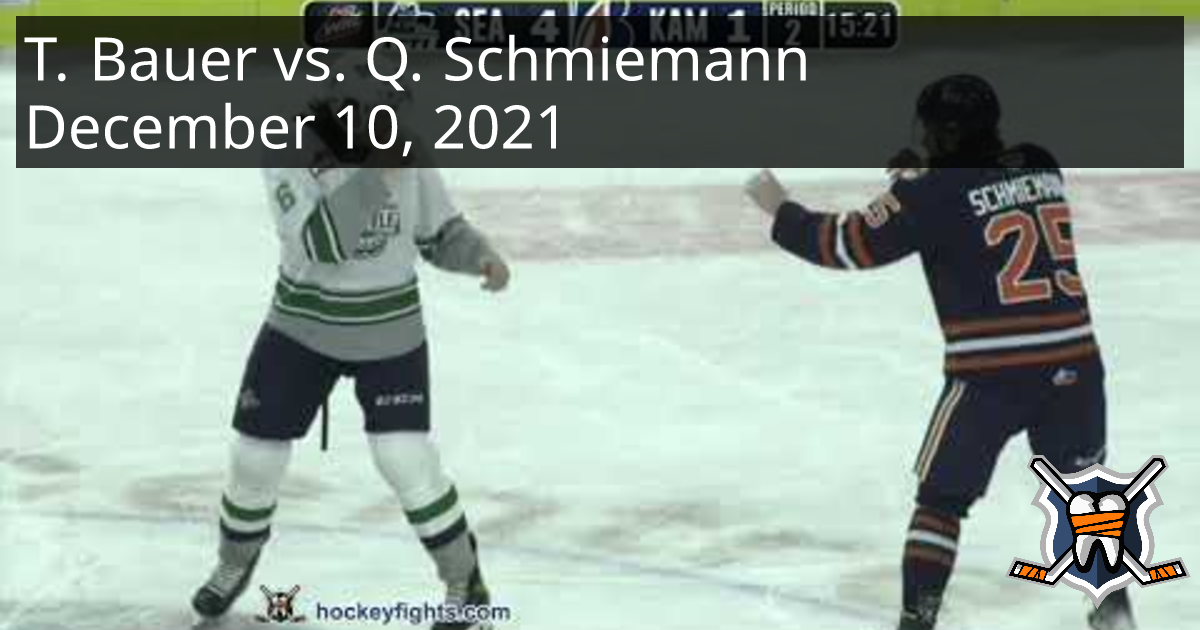 Tyrel Bauer vs. Quinn Schmiemann, December 10, 2021 - Seattle ...
