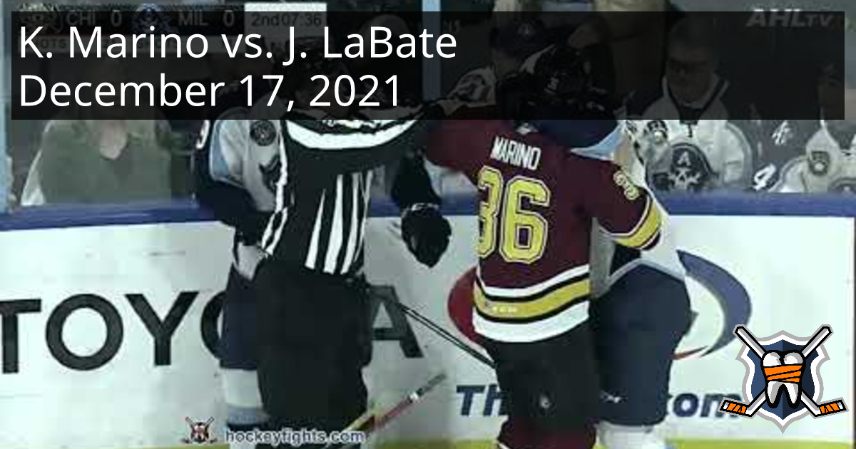 Kyle Marino vs. Joseph LaBate, December 17, 2021 - Chicago Wolves vs ...