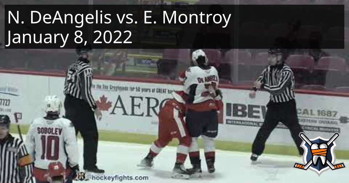 Nicholas DeAngelis vs. Ethan Montroy, January 8, 2022 - Windsor ...