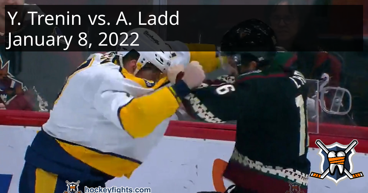 Yakov Trenin vs. Andrew Ladd, January 8, 2022 - Nashville Predators vs ...