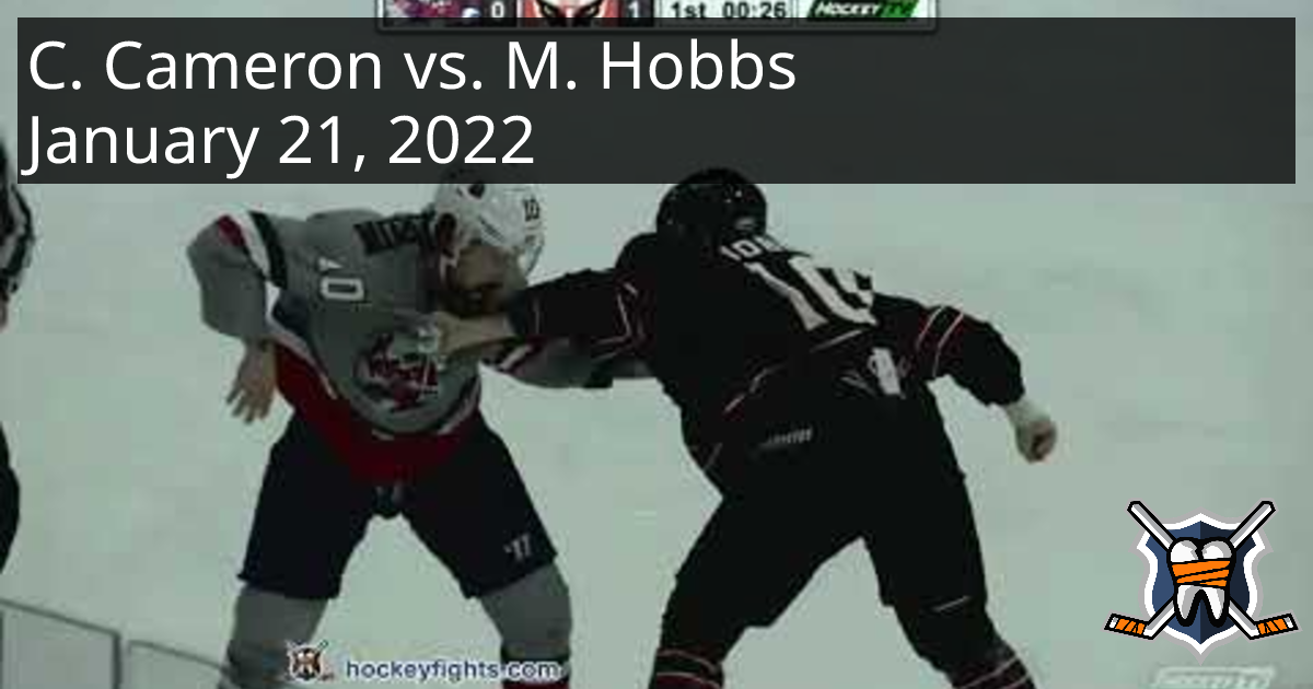 Caleb Cameron vs. Matthew Hobbs, January 21, 2022 - Macon Mayhem vs ...