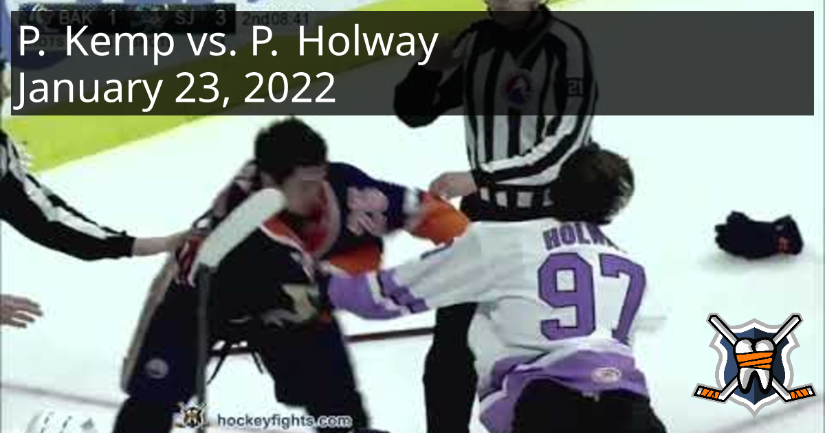 Phil Kemp vs. Patrick Holway, January 23, 2022 - Bakersfield Condors vs ...