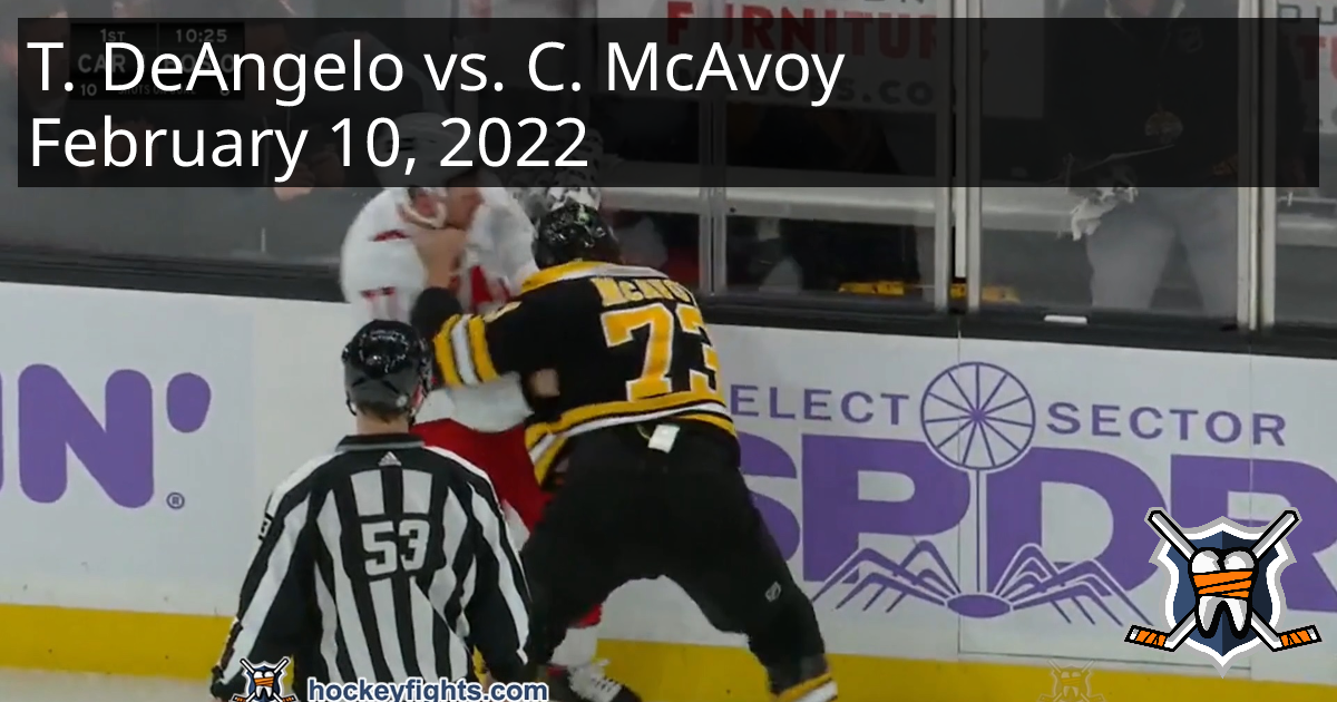 Tony DeAngelo vs. Charlie McAvoy, February 10, 2022 - Carolina ...