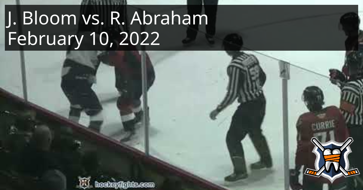 Josh Bloom vs. Ryan Abraham, February 10, 2022 - Saginaw Spirit vs ...