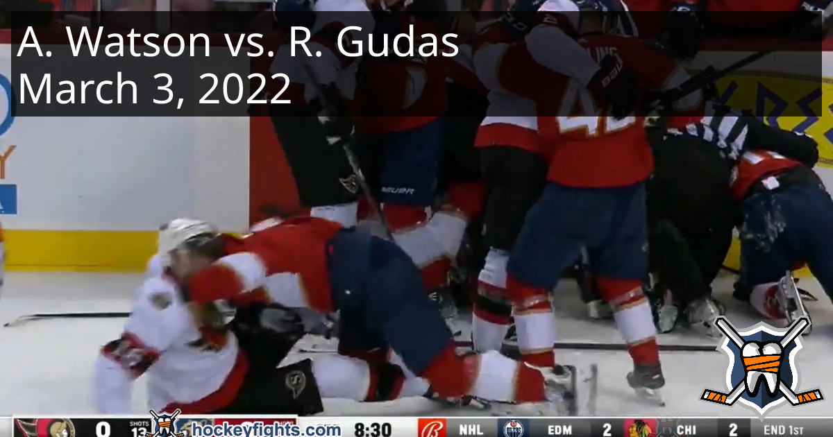 Austin Watson vs. Radko Gudas, March 3, 2022 - Ottawa Senators vs ...