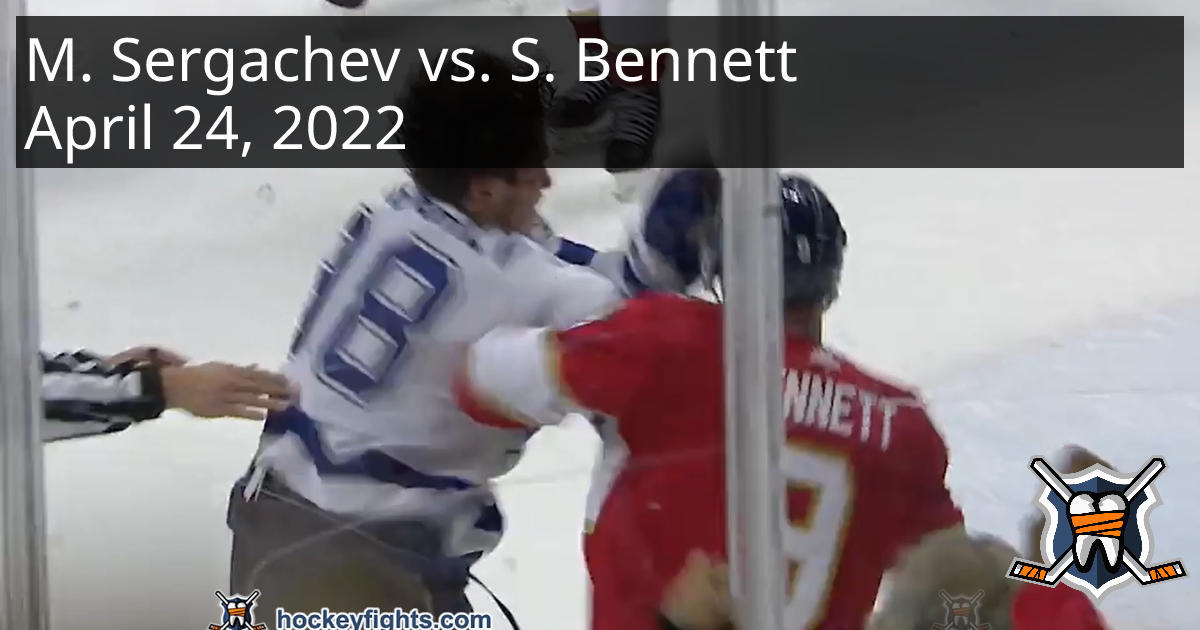 Mikhail Sergachev vs. Sam Bennett, April 24, 2022 - Tampa Bay Lightning ...
