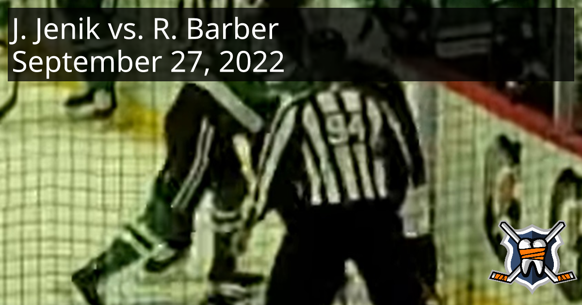 Jan Jenik vs. Riley Barber, September 27, 2022 - Arizona Coyotes vs ...