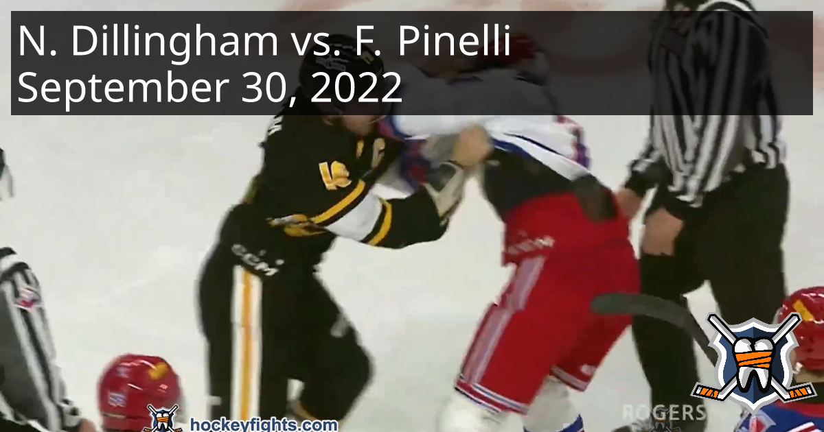 Nolan Dillingham vs. Francesco Pinelli, September 30, 2022 - Sarnia ...
