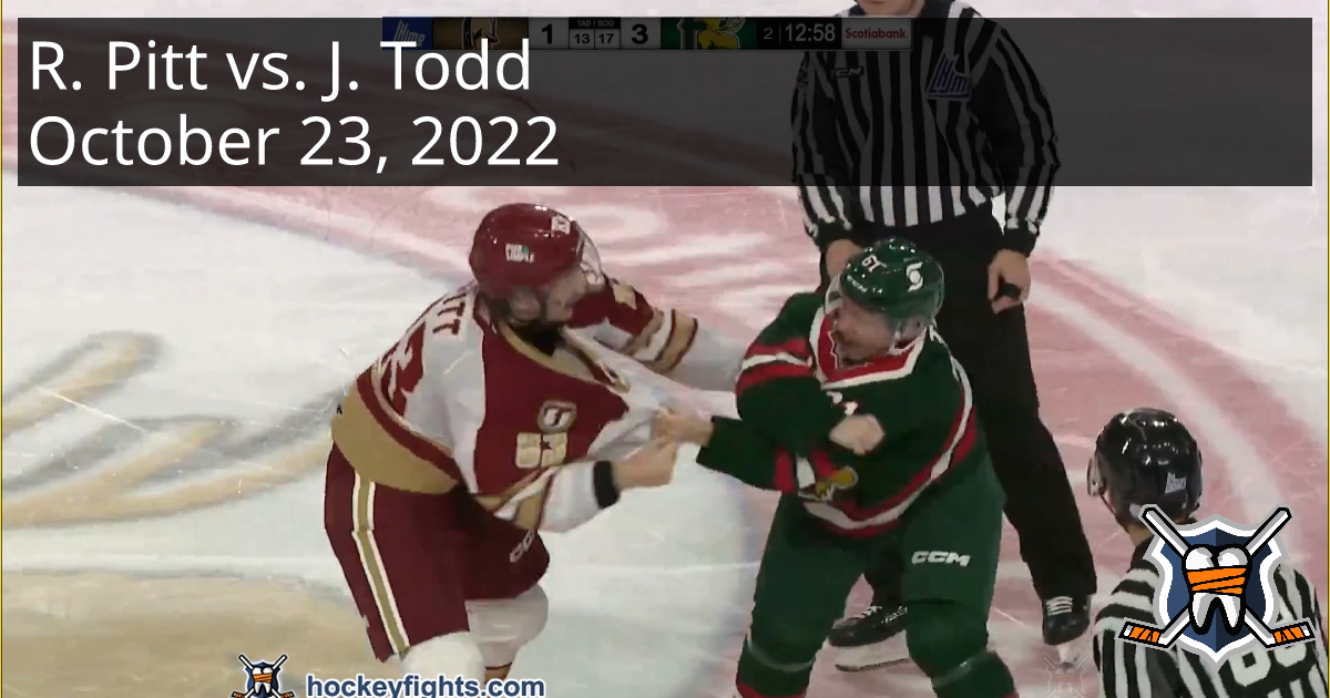 Riley Pitt vs. Jake Todd, October 23, 2022 - Acadie-Bathurst Titan vs ...