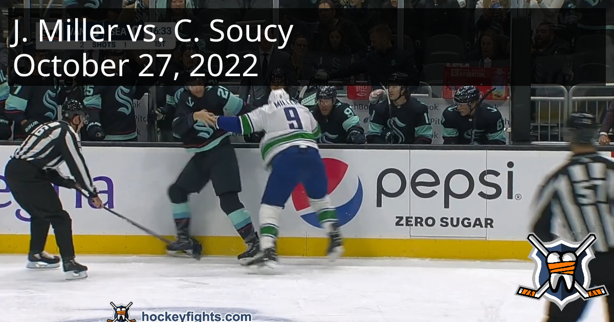 J.T. Miller vs. Carson Soucy, October 27, 2022 - Vancouver Canucks vs ...