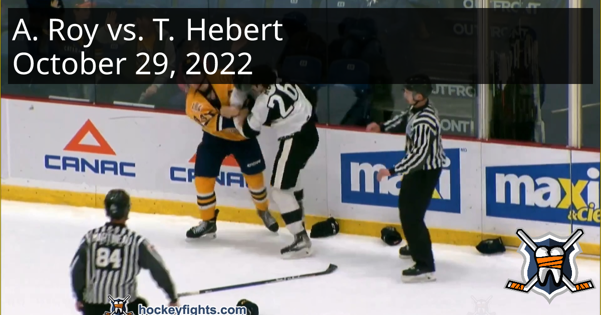 Antoine Roy vs. Thomas Hebert, October 29, 2022 - Blainville-Boisbriand ...