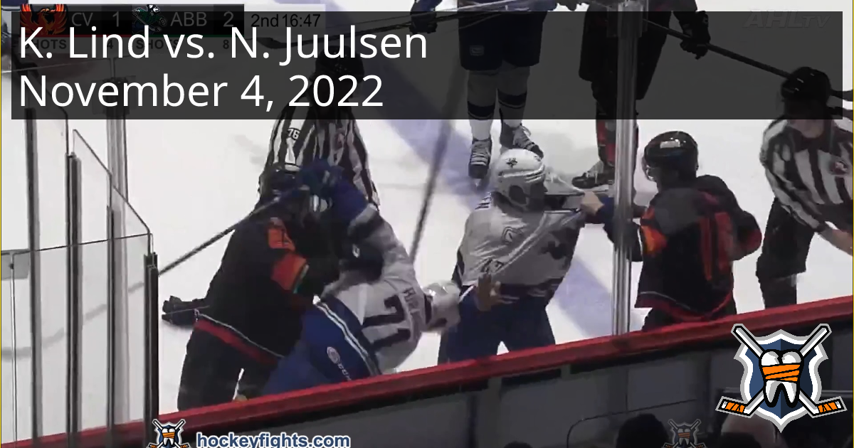 Kole Lind vs. Noah Juulsen, November 4, 2022 - Coachella Valley ...