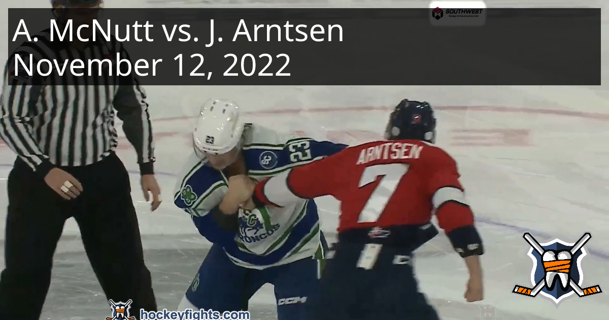Adam McNutt vs. Joe Arntsen, November 12, 2022 - Swift Current Broncos ...