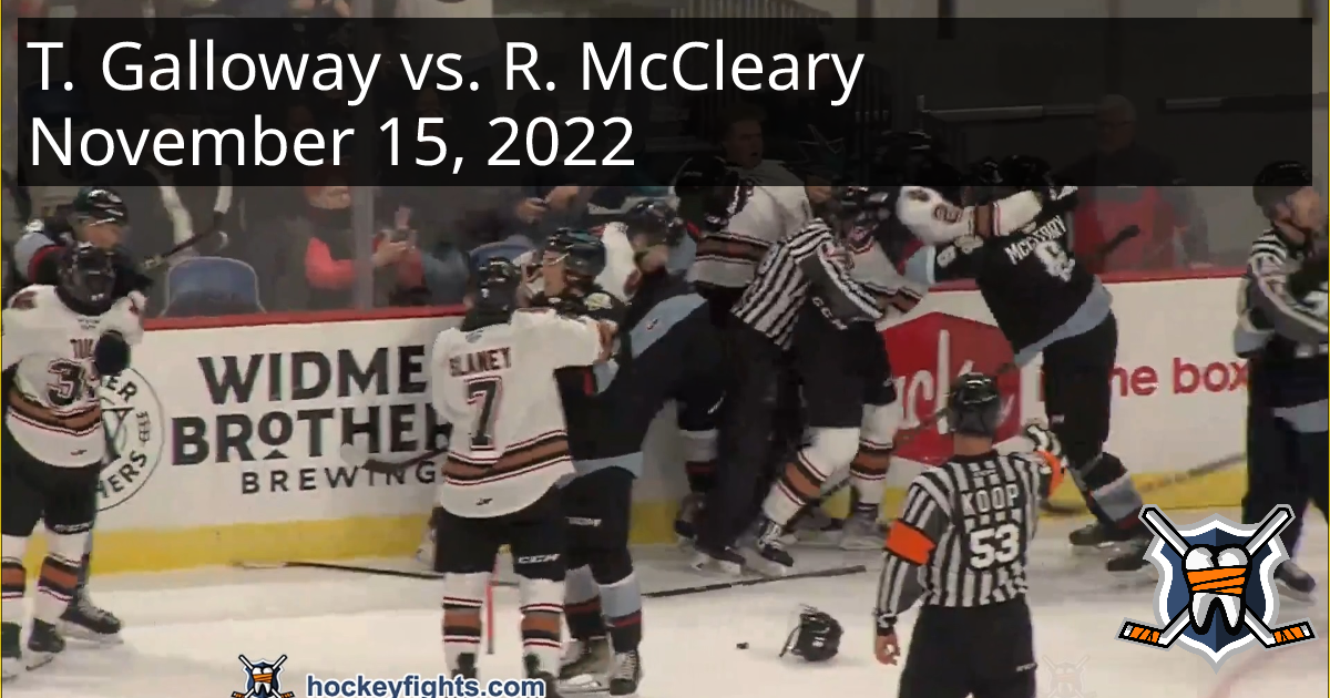 Tyson Galloway vs. Ryan McCleary, November 15, 2022 - Calgary Hitmen vs ...
