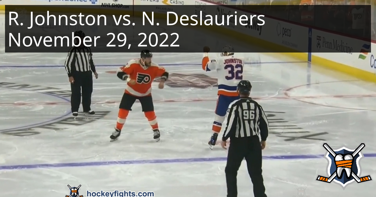 Ross Johnston vs. Nicolas Deslauriers, November 29, 2022 - New York ...