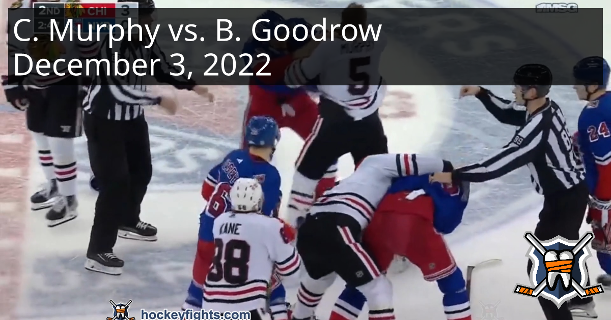 Connor Murphy vs. Barclay Goodrow, December 3, 2022 - Chicago ...