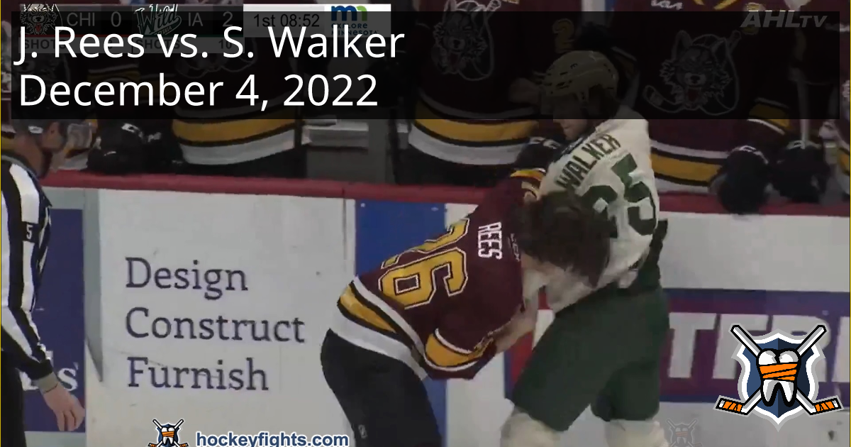 Jamieson Rees vs. Sammy Walker, December 4, 2022 - Chicago Wolves vs ...