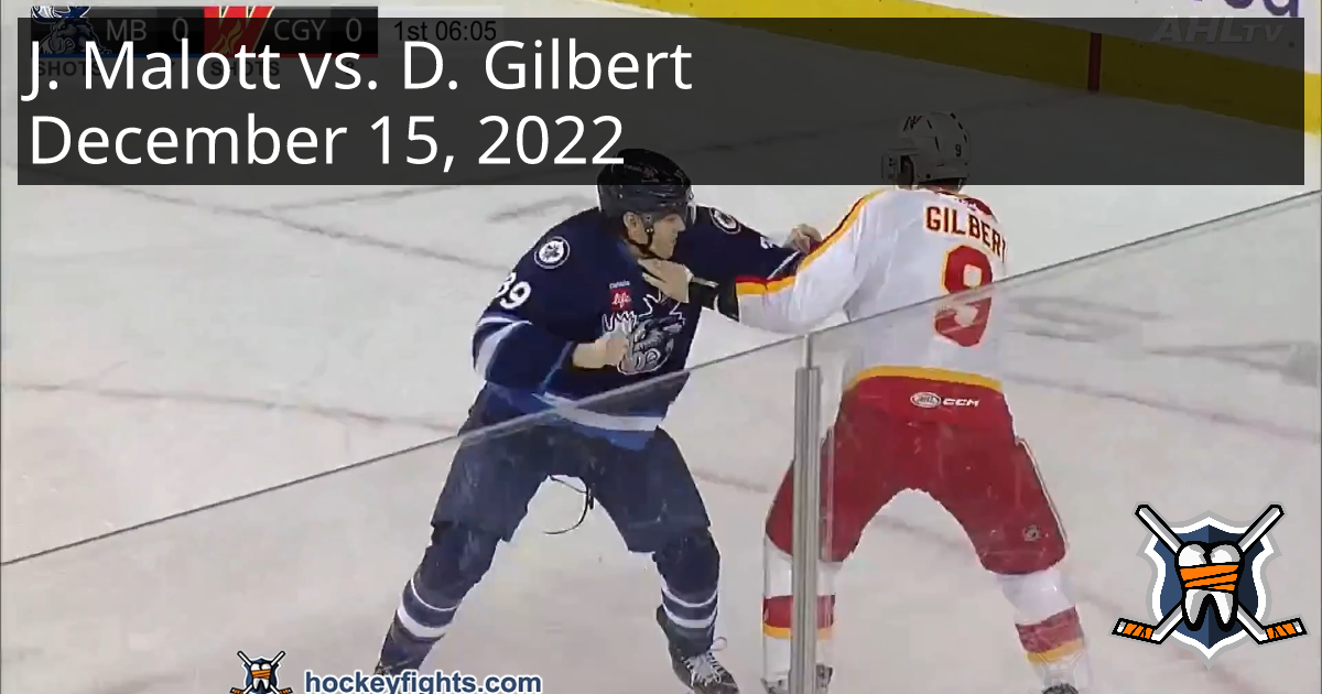 Jeff Malott vs. Dennis Gilbert, December 15, 2022 - Manitoba Moose vs ...