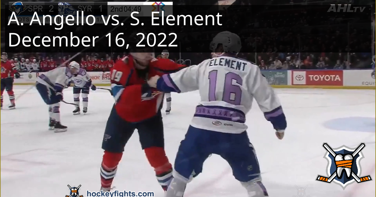 Anthony Angello vs. Shawn Element, December 16, 2022 - Springfield ...