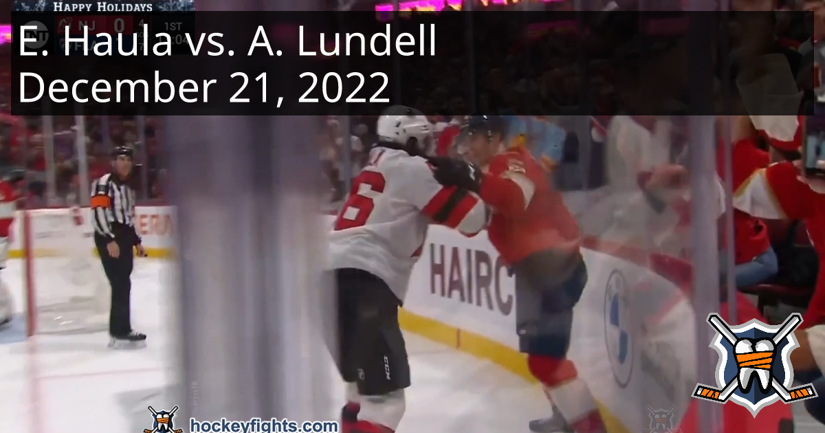 Erik Haula vs. Anton Lundell, December 21, 2022 - New Jersey Devils vs. Florida Panthers ...
