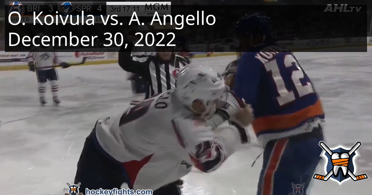 Otto Koivula vs. Anthony Angello, December 30, 2022 - Bridgeport ...