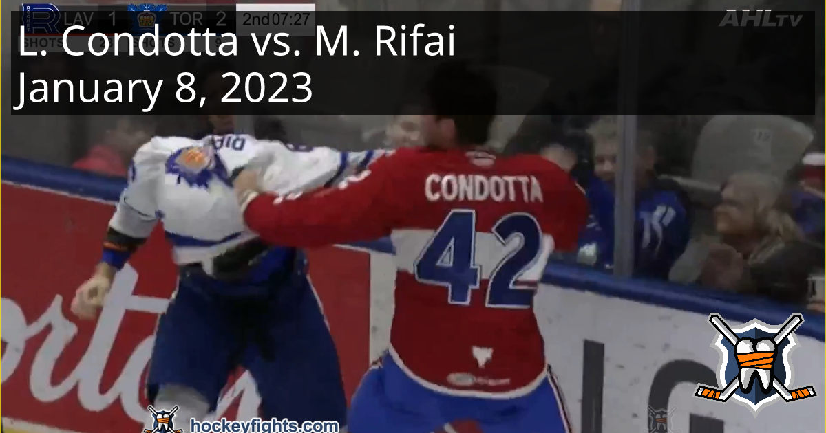 Lucas Condotta vs. Marshall Rifai, January 8, 2023 - Laval Rocket vs ...
