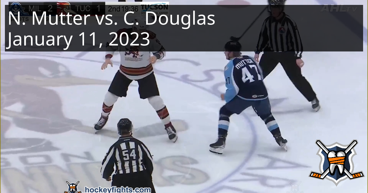 Navrin Mutter vs. Curtis Douglas, January 11, 2023 - Milwaukee Admirals ...