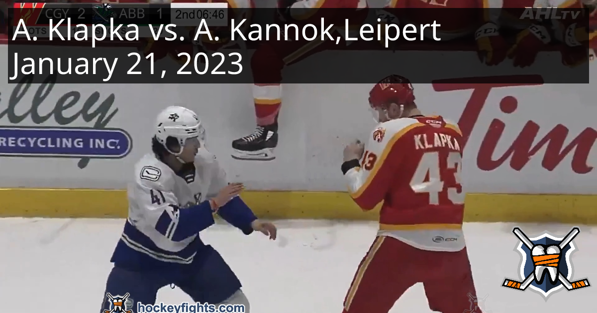 Adam Klapka vs. Alex Kannok Leipert, January 21, 2023 - Calgary ...
