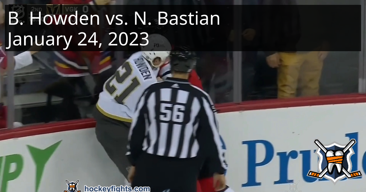 Brett Howden vs. Nathan Bastian, January 24, 2023 - Vegas Golden ...