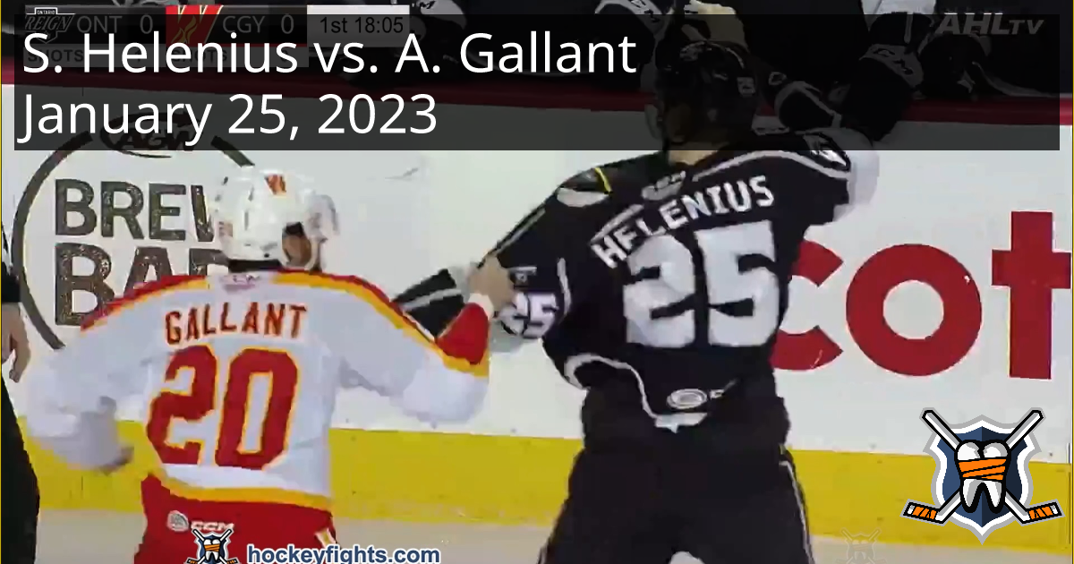 Samuel Helenius vs. Alex Gallant, January 25, 2023 - Ontario Reign vs ...