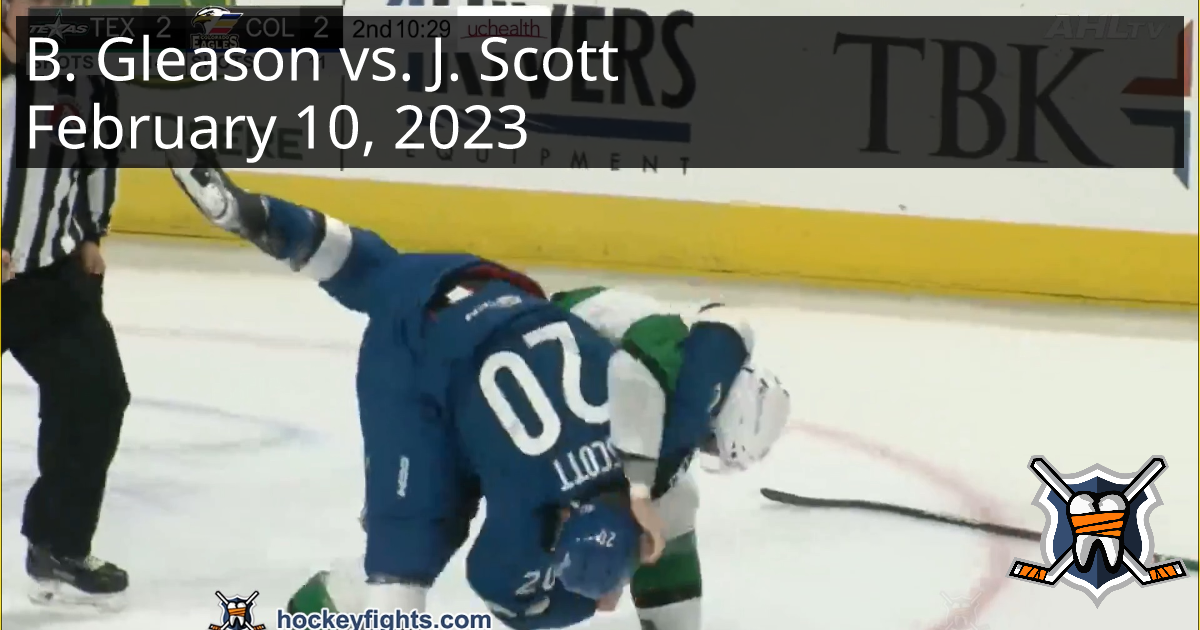 Ben Gleason vs. Justin Scott, February 10, 2023 - Texas Stars vs ...