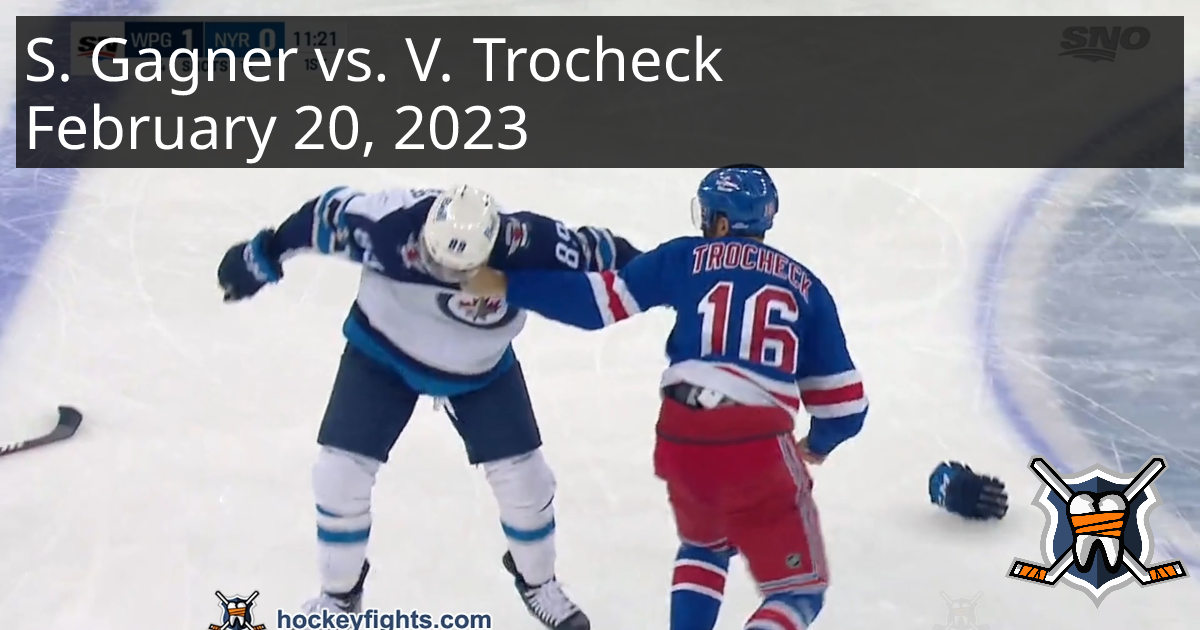 Sam Gagner vs. Vincent Trocheck, February 20, 2023 - Winnipeg Jets vs ...