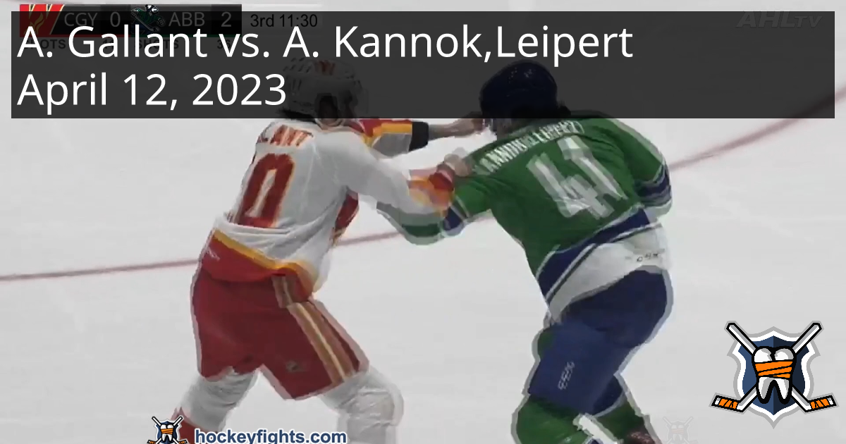 Alex Gallant vs. Alex Kannok Leipert, April 12, 2023 - Calgary ...