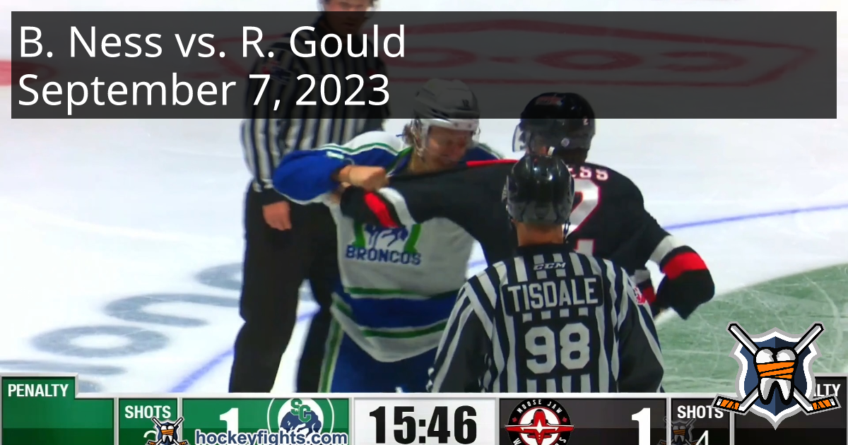 Brady Ness vs. Rylan Gould, September 7, 2023 - Moose Jaw Warriors vs ...