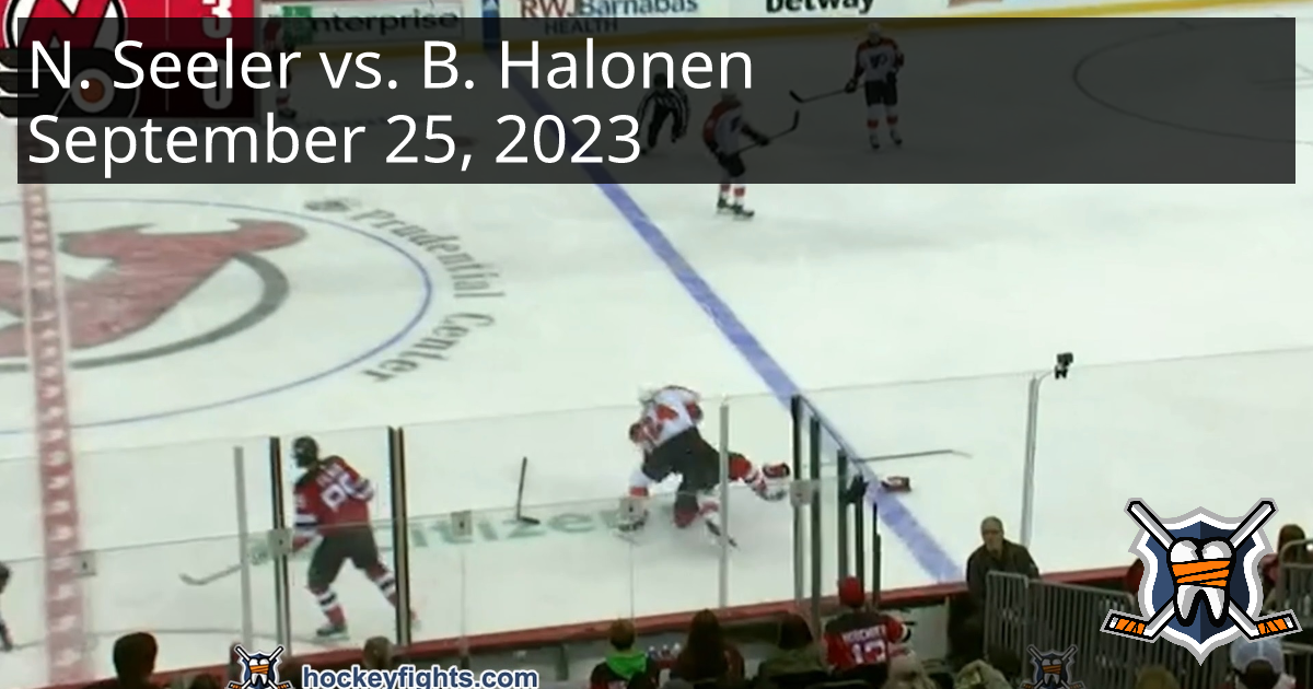 Nick Seeler vs. Brian Halonen, September 25, 2023 - Philadelphia Flyers ...