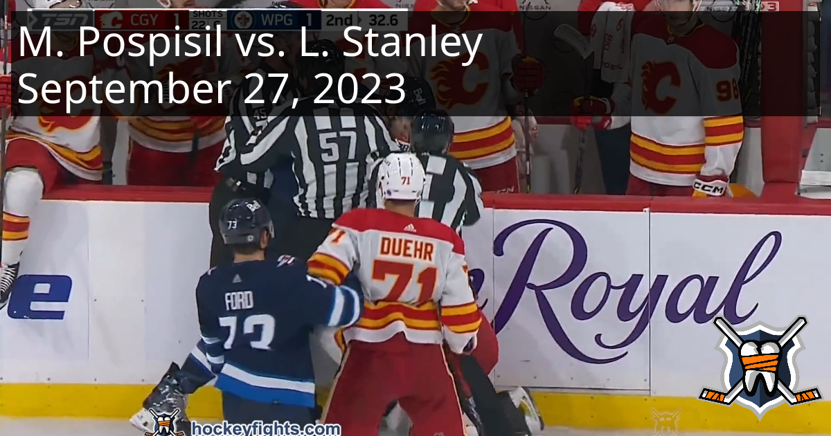 Martin Pospisil vs. Logan Stanley, September 27, 2023 - Calgary Flames ...