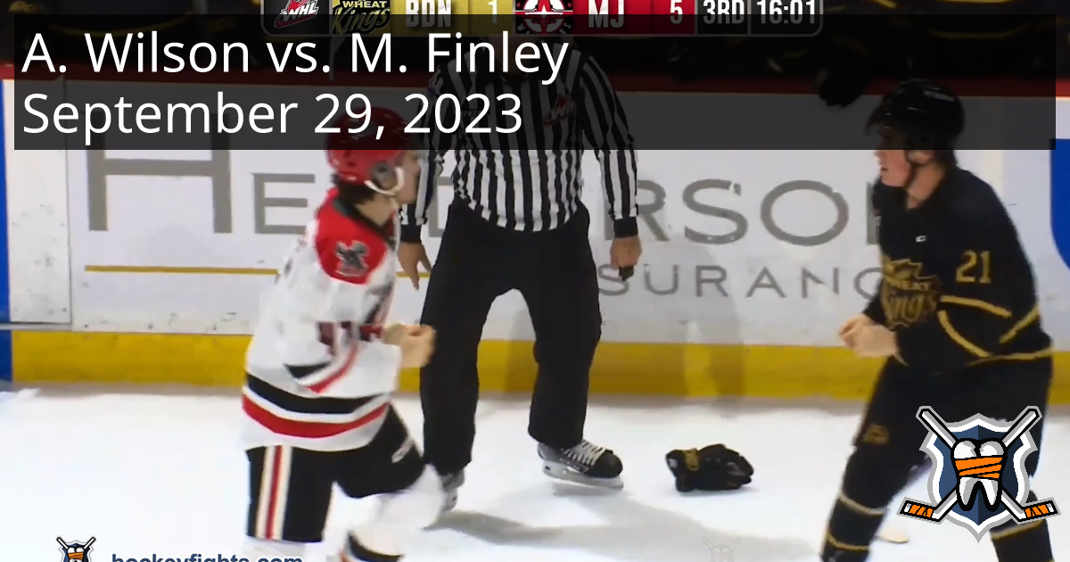 Anthony Wilson vs. Max Finley, September 29, 2023 - Brandon Wheat Kings ...