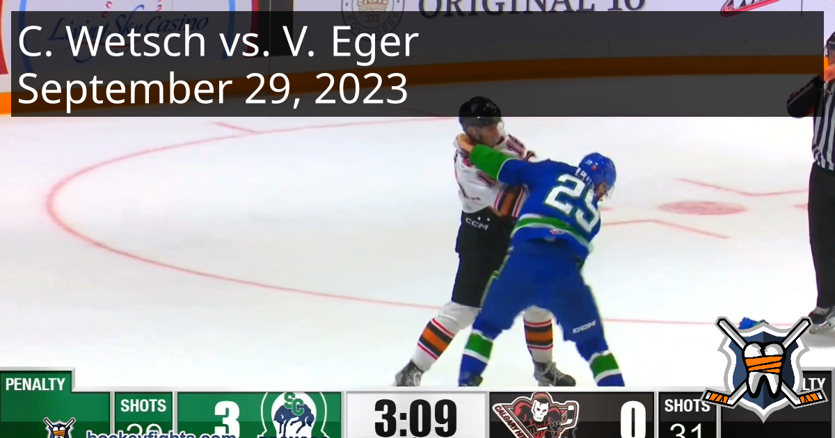 Carson Wetsch vs. Van Eger, September 29, 2023 - Calgary Hitmen vs ...