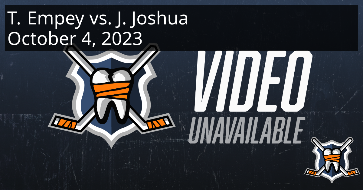 Tyson Empey vs. Jagger Joshua, October 4, 2023 - Hershey Bears vs ...