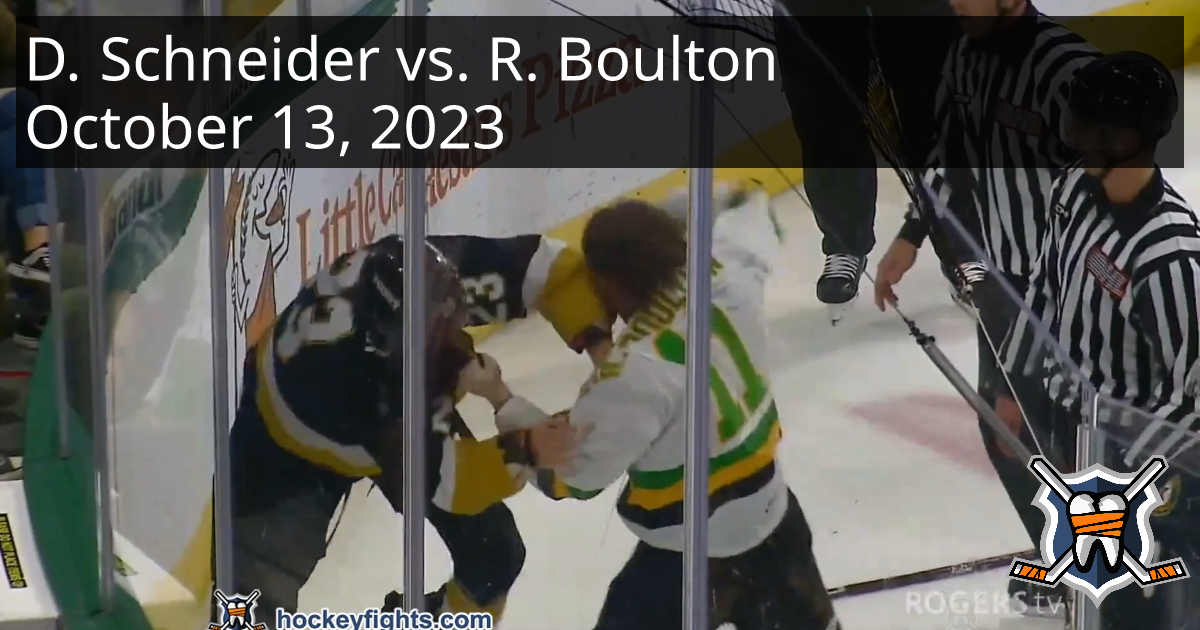 Duncan Schneider vs. Ryder Boulton, October 13, 2023 - Kingston ...