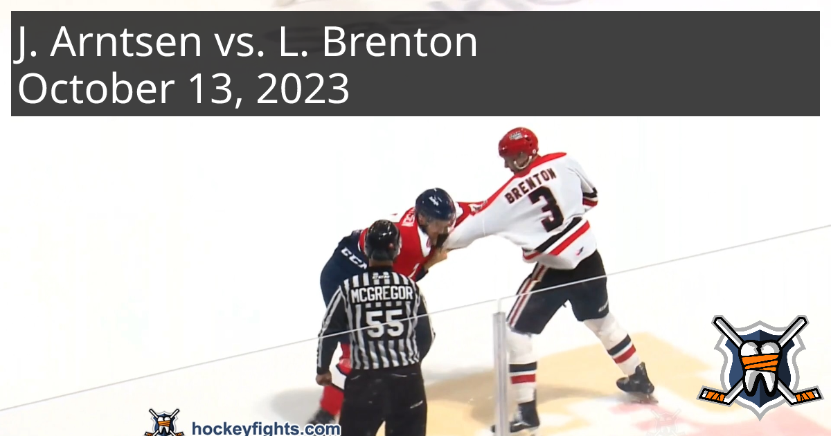 Joe Arntsen vs. Lucas Brenton, October 13, 2023 - Lethbridge Hurricanes ...